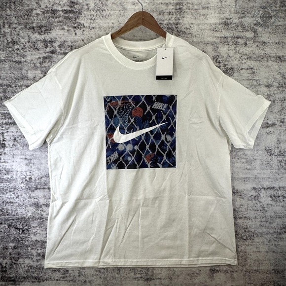 Nike | Shirts | Nwt Nike Max9 Basketball Graphic Tshirt White Mens Xxl ...